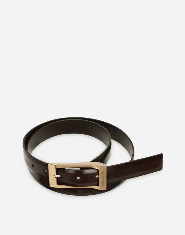 Dolce & Gabbana Brushed Calfskin Belt - Brown