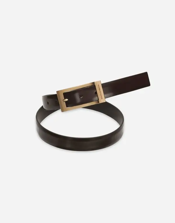 Dolce & Gabbana Brushed Calfskin Belt - Brown