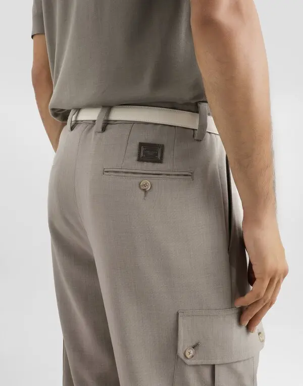 Dolce & Gabbana Wool Canvas Tailored Trousers