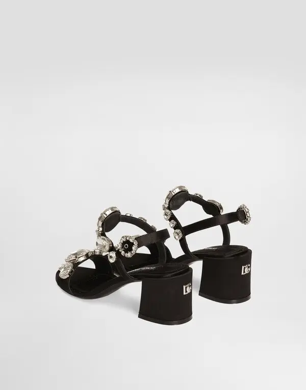 Dolce & Gabbana Embellished Satin Sandals