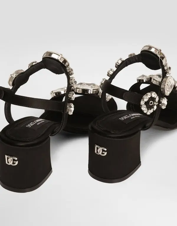 Dolce & Gabbana Embellished Satin Sandals