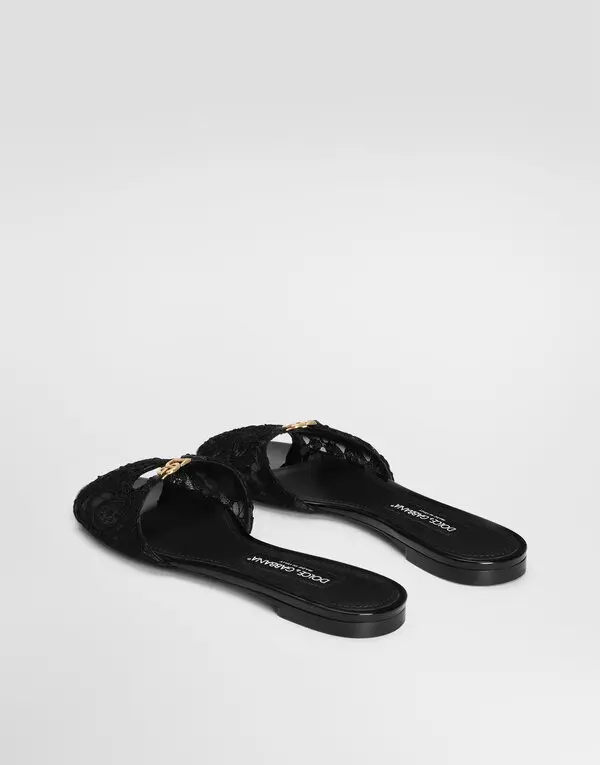 Dolce & Gabbana Ciabatta Flat Slides And Mules - Black