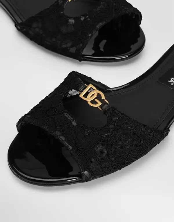 Dolce & Gabbana Ciabatta Flat Slides And Mules - Black