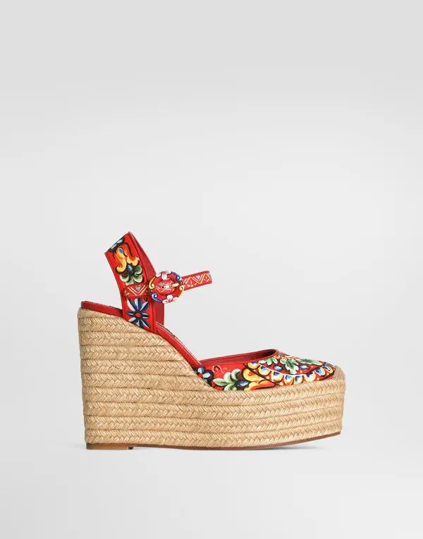 Dolce & Gabbana Sandalo Zeppa Sandals And Wedges - Multicolor