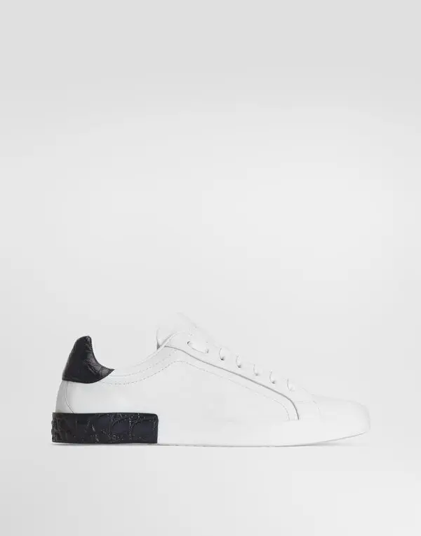 Dolce & Gabbana Calfskin And Split Leather Low Top Sneakers - Multicolor