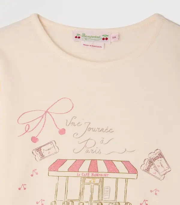Bonpoint Cotton Printed Long-sleeve T-shirt