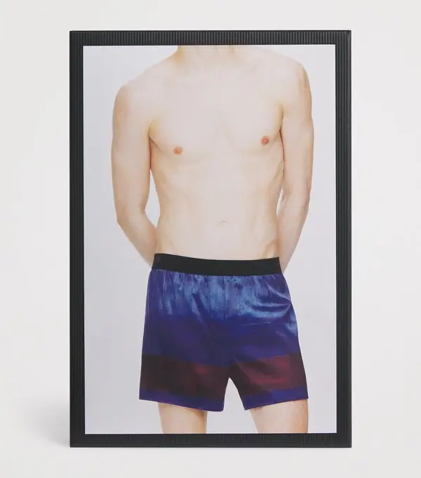 TOM FORD Stretch-silk Printed Boxer Shorts - Navy