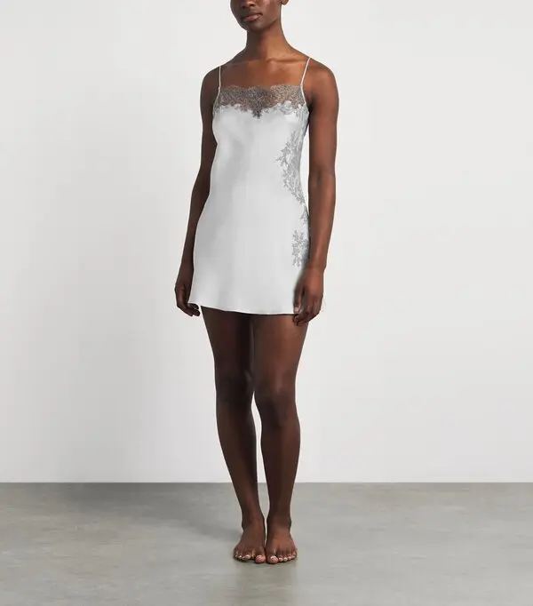 Carine Gilson Silk Lace Short Nightdress