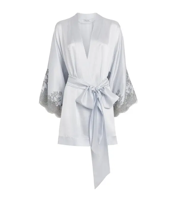 Carine Gilson Short Silk Cérès Robe - Silver