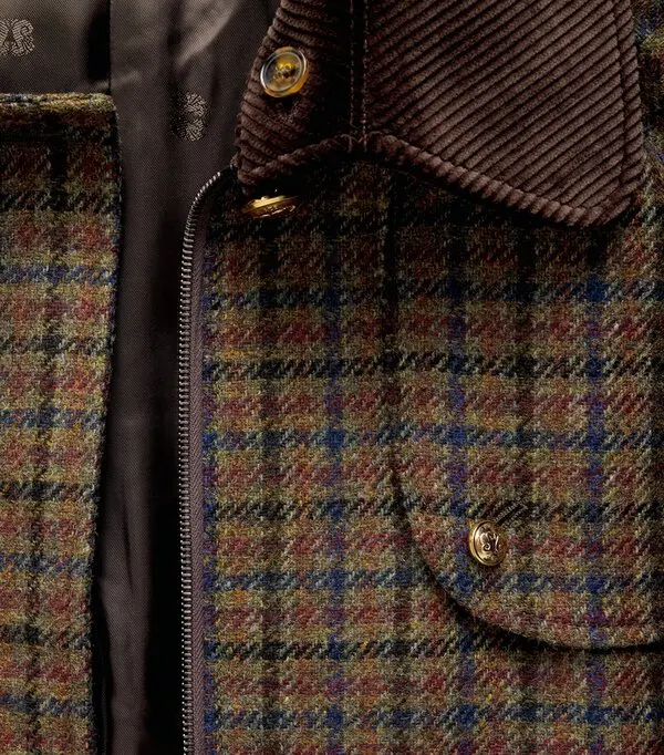 BLAZÉ MILANO Virgin Wool Check Jacket - Brown