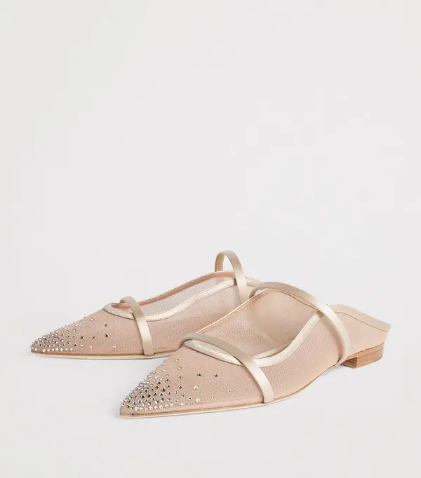 MALONE SOULIERS Embellished Mesh Maureen Mules