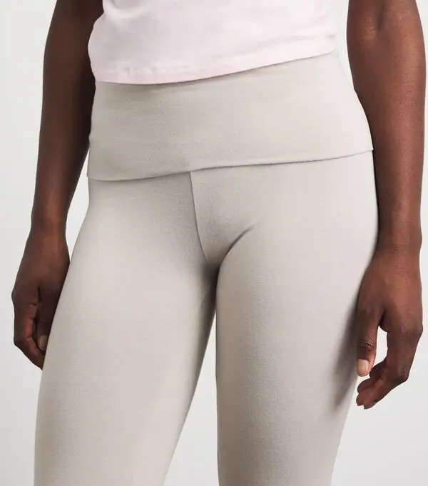 SKIMS Cotton Jersey Foldover Trousers