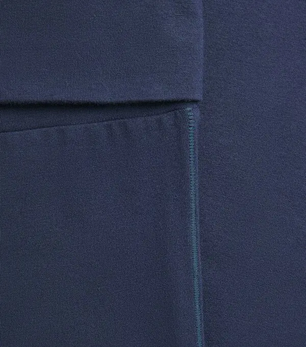 SKIMS Cotton Jersey Foldover Trousers - Navy