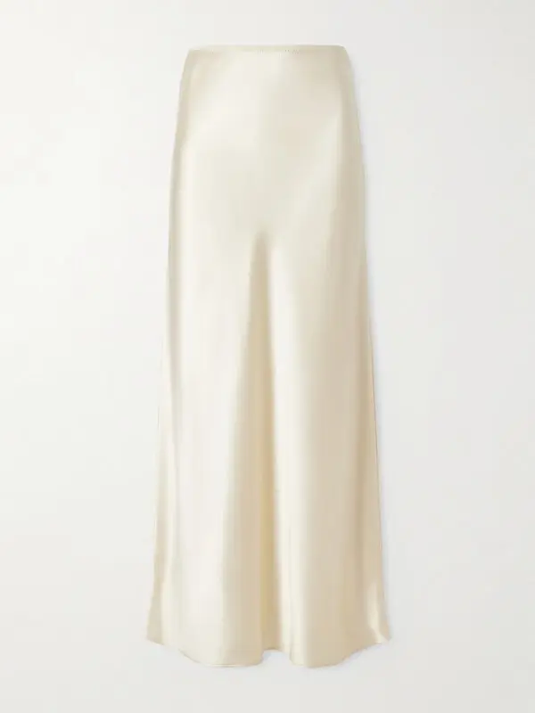 JOSEPH Isaak Silk-satin Maxi-skirt - Neutrals