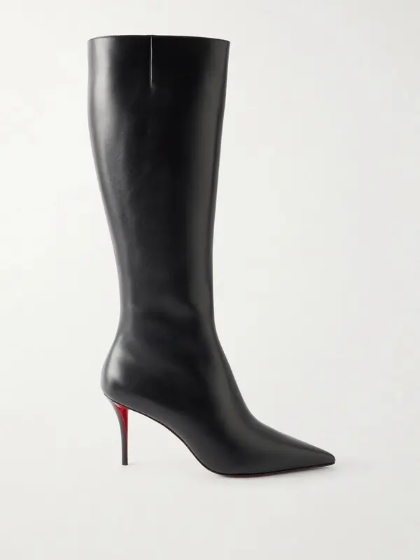 CHRISTIAN LOUBOUTIN Miss Z Botta 80 Leather Knee Boots