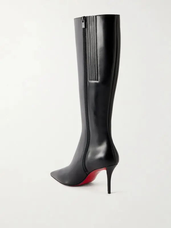 CHRISTIAN LOUBOUTIN Miss Z Botta 80 Leather Knee Boots