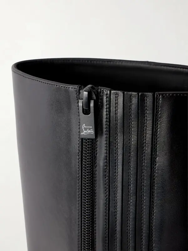 CHRISTIAN LOUBOUTIN Miss Z Botta 80 Leather Knee Boots