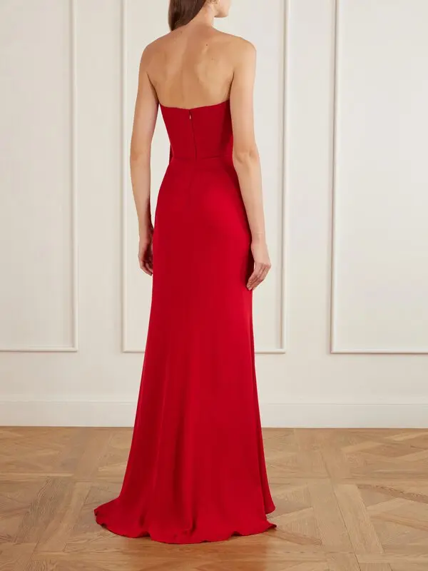 Elie Saab Draped Silk-georgette Gown
