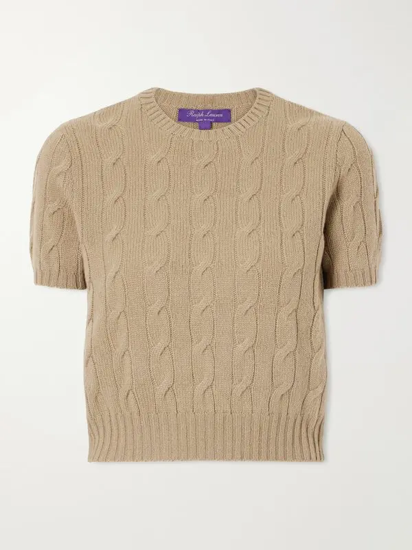 Ralph Lauren Cable-knit Cashmere Sweater - Neutrals