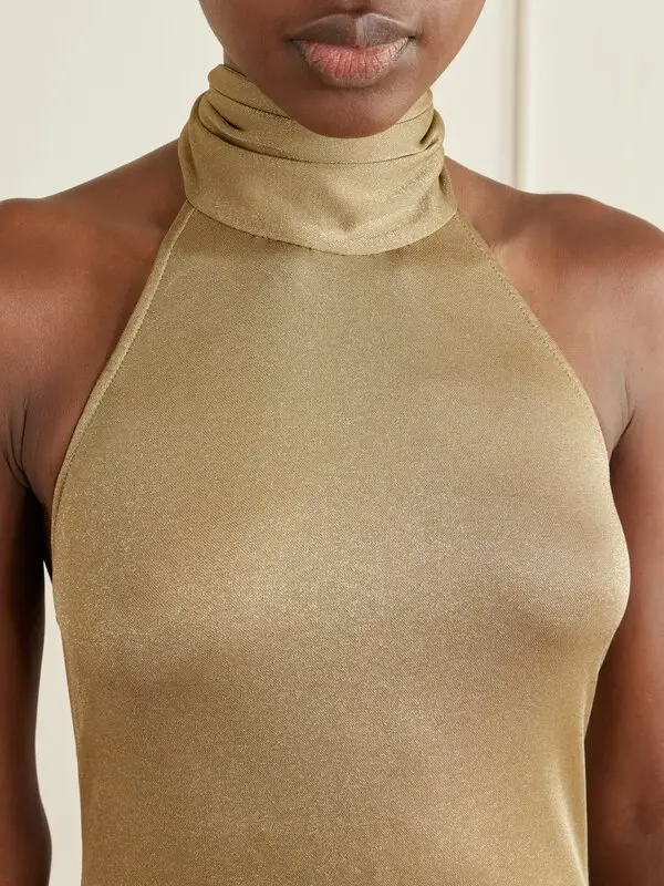 Ralph Lauren Kelsie Metallic Jersey Gown