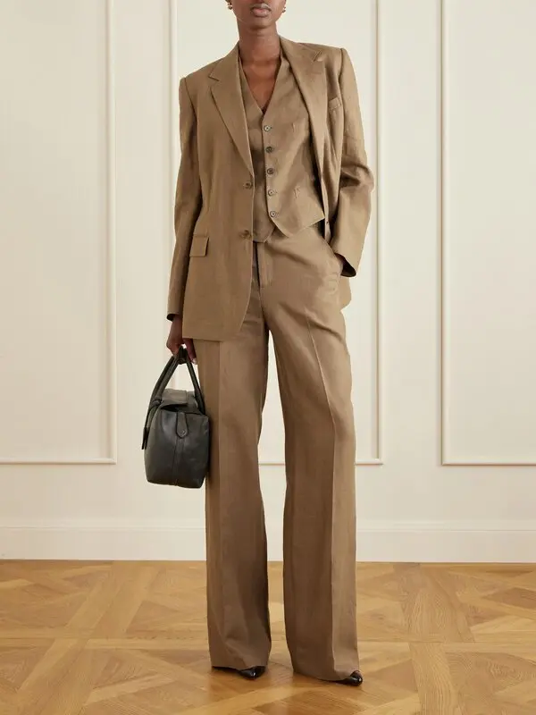 Ralph Lauren Marcy Single-breasted Linen Blazer