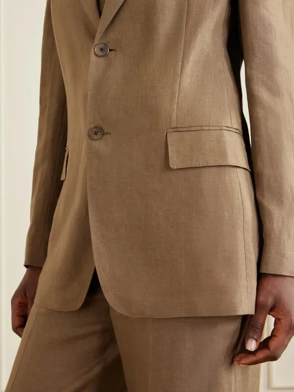 Ralph Lauren Marcy Single-breasted Linen Blazer