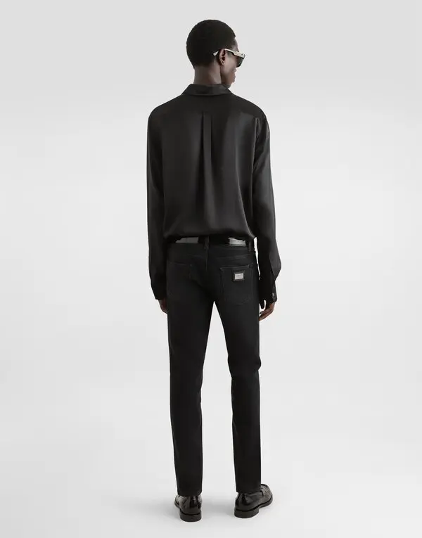 Dolce & Gabbana Silk Satin Martini-fit Shirt Shirts