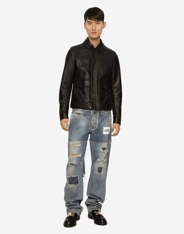 Dolce & Gabbana Leather Jacket Coats And Jackets Leather