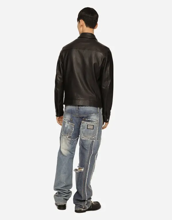 Dolce & Gabbana Leather Jacket Coats And Jackets Leather