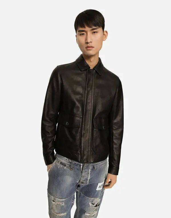 Dolce & Gabbana Leather Jacket Coats And Jackets Leather