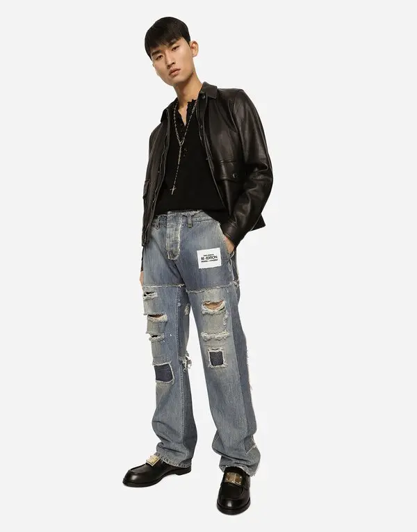 Dolce & Gabbana Leather Jacket Coats And Jackets Leather