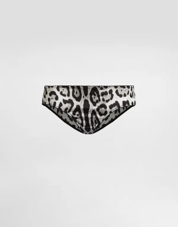 Dolce & Gabbana Leopard- Satin Panties Underwear Satin