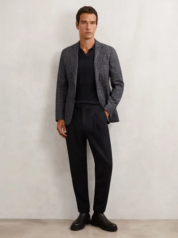 REISS Wool-blend Tailored Fit Cuffed Trousers