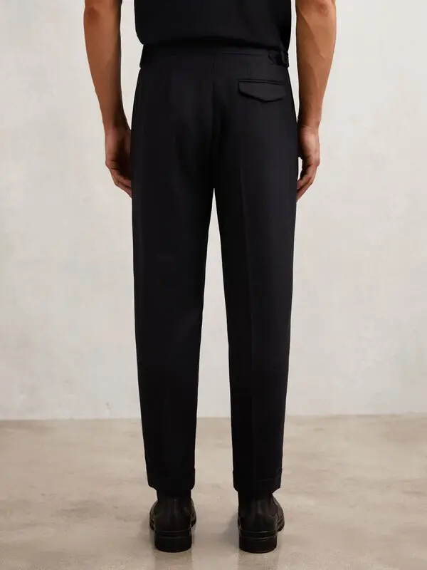 REISS Wool-blend Tailored Fit Cuffed Trousers