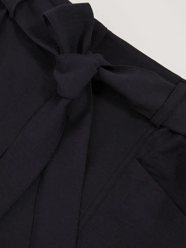 REISS Belted Button-tab Shorts