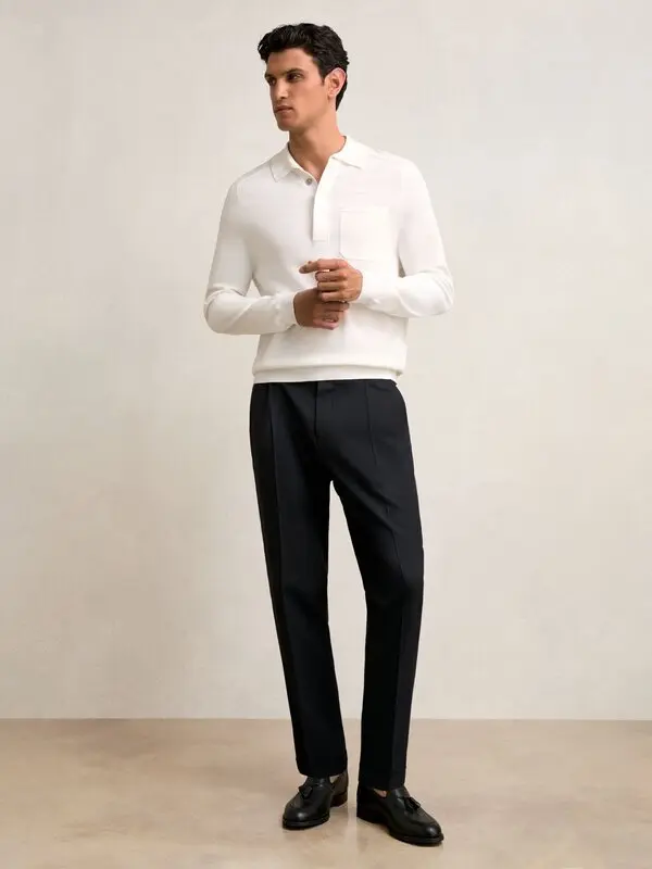 REISS Tailored-fit Herringbone Trousers