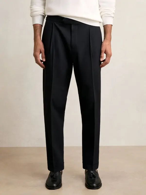REISS Tailored-fit Herringbone Trousers