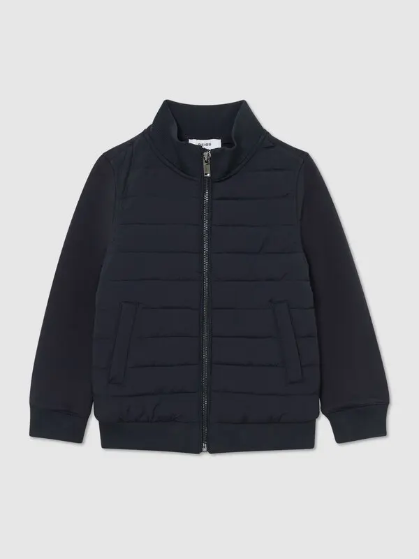 REISS 3-9 Yrs Quilted Hybrid Zip-front Jacket