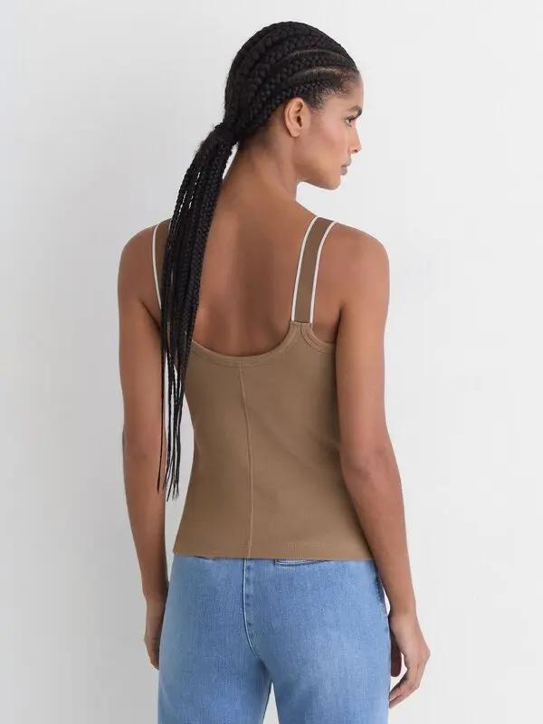REISS Stretch-cotton Hardware-detail Vest