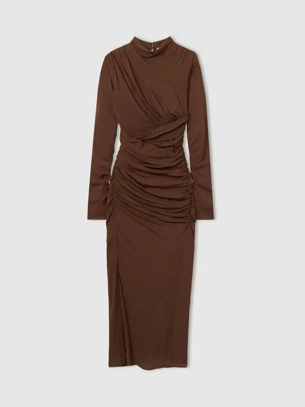 REISS Ruched Midi Dress