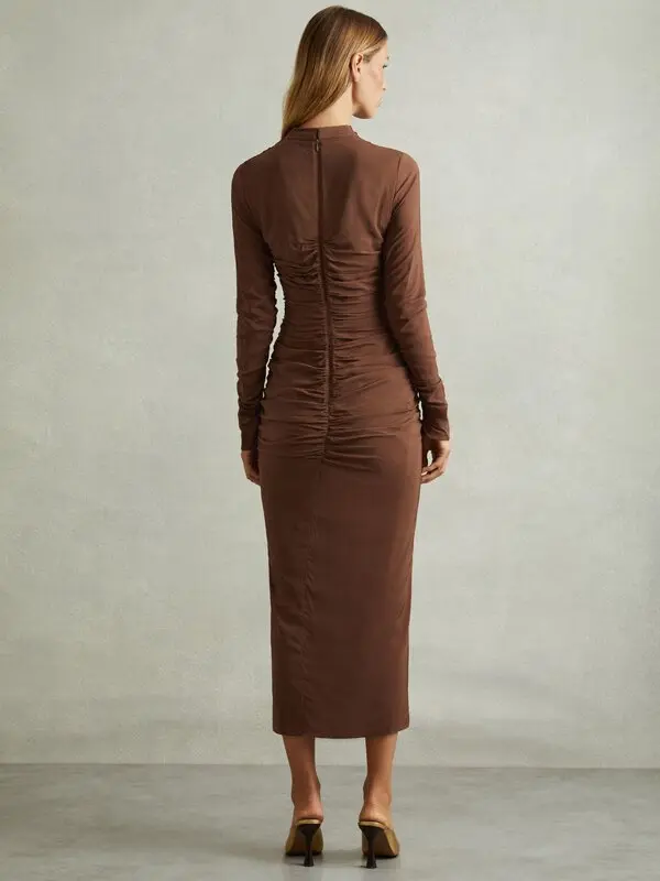 REISS Ruched Midi Dress