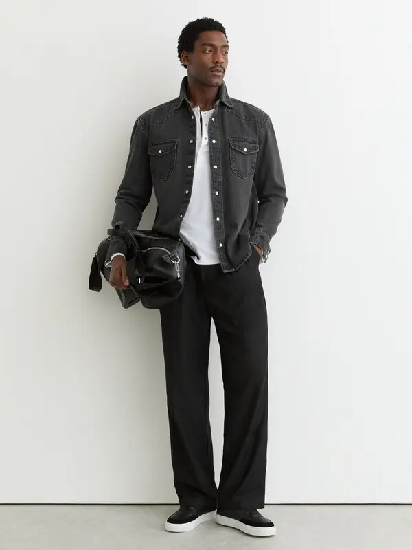 REISS Denim Western Overshirt