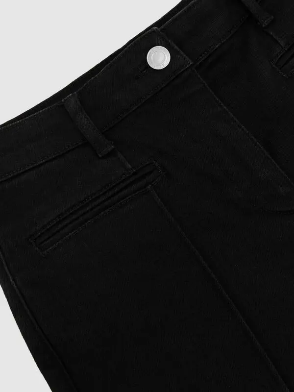 REISS Pintuck-detail Flared Jeans