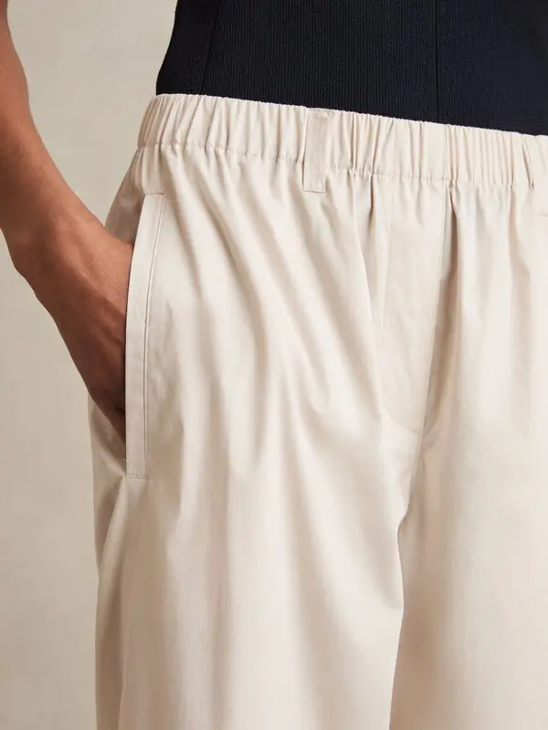 REISS Cotton-blend Straight-leg Trousers