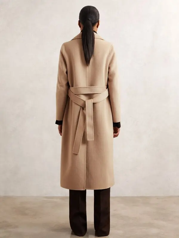 REISS Double-breasted Blindseam Coat Wool-blend