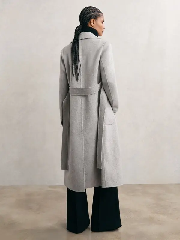 REISS Wool-blend Double-breasted Blindseam Coat