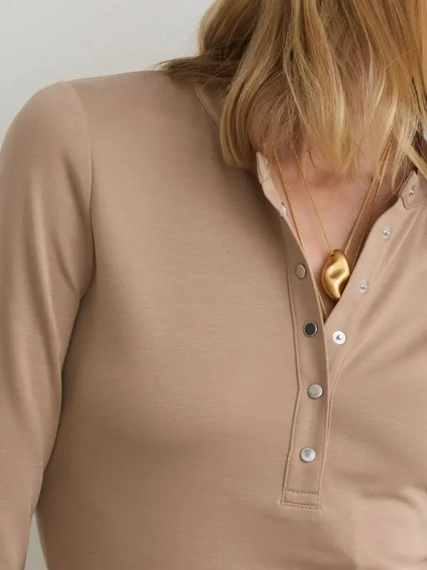 REISS Jersey Long-sleeve Henley Top