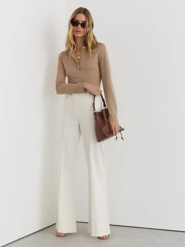 REISS Jersey Long-sleeve Henley Top