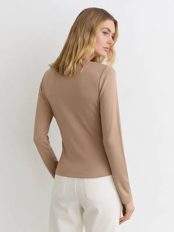 REISS Jersey Long-sleeve Henley Top