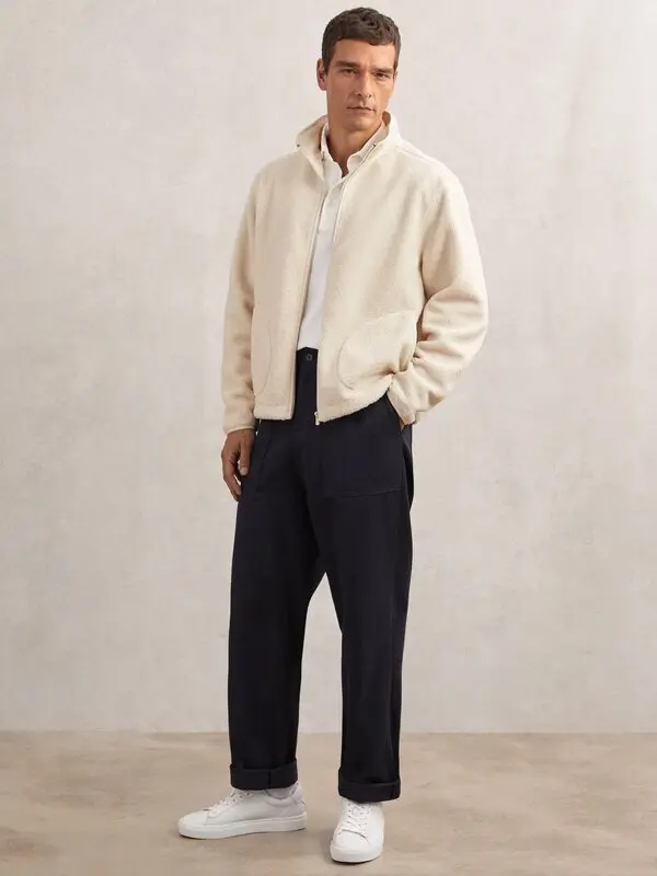 REISS Fleece Zip-through Jacket